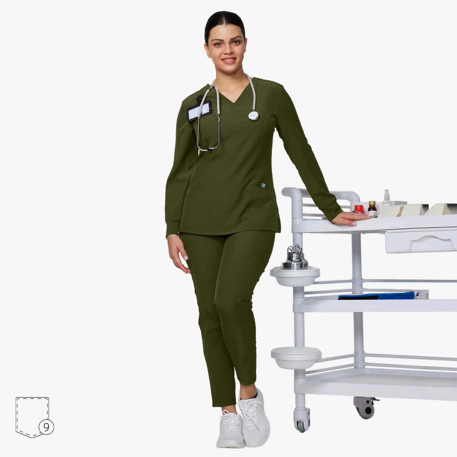 Olive Scrub Set | Durability | Women's Scrubs – Uniforms World